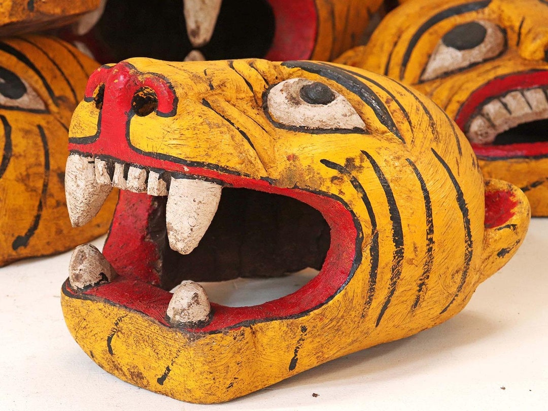 Wooden Large Tiger Head - Etsy