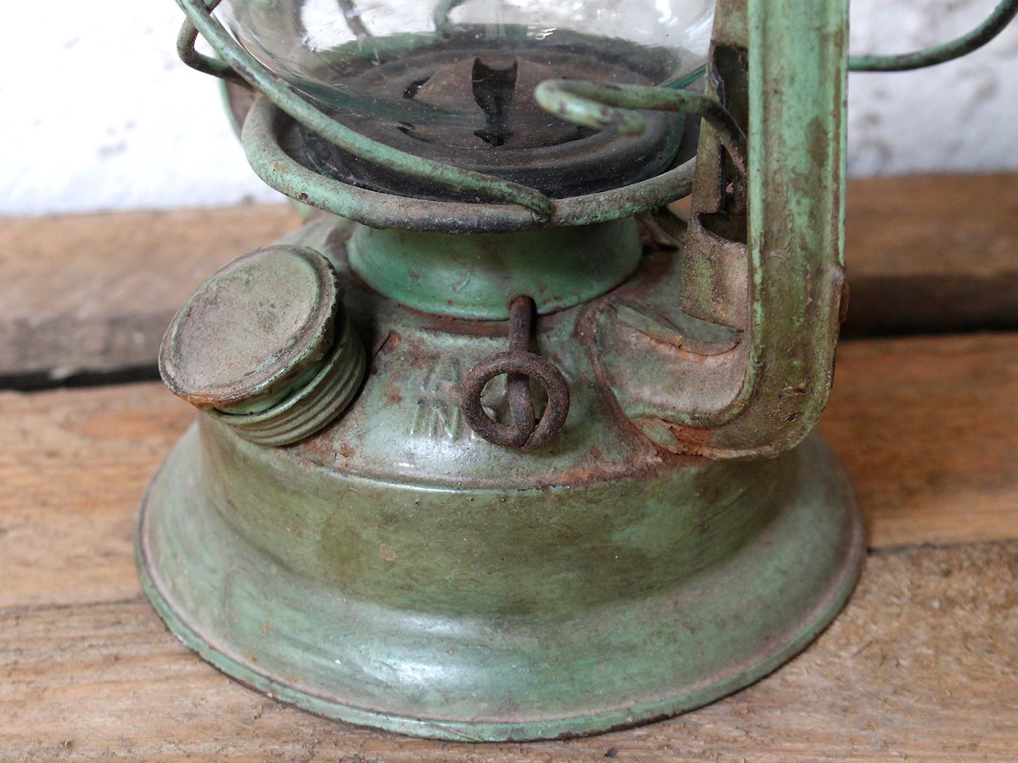 Green Vintage Storm Lamp - Etsy UK
