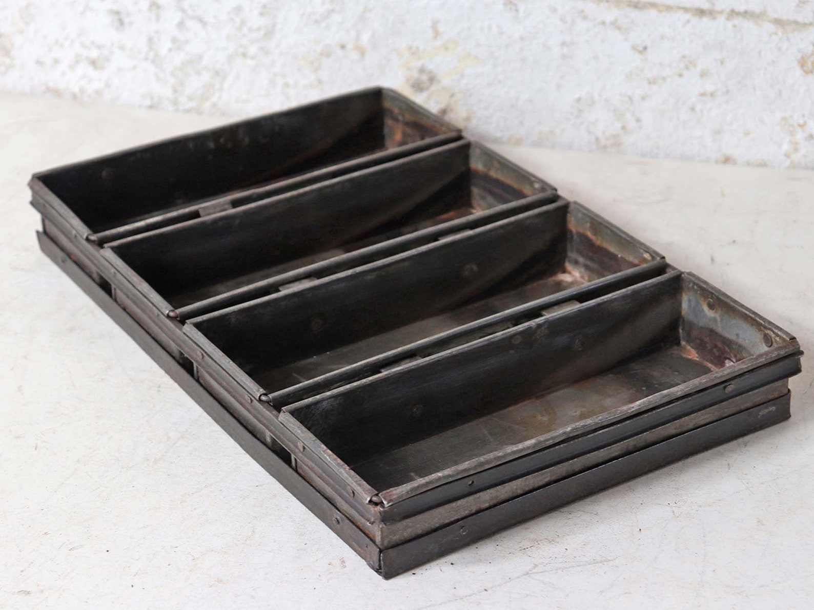 Old Bread Tins - 4 Compartment Storage Tray - Etsy