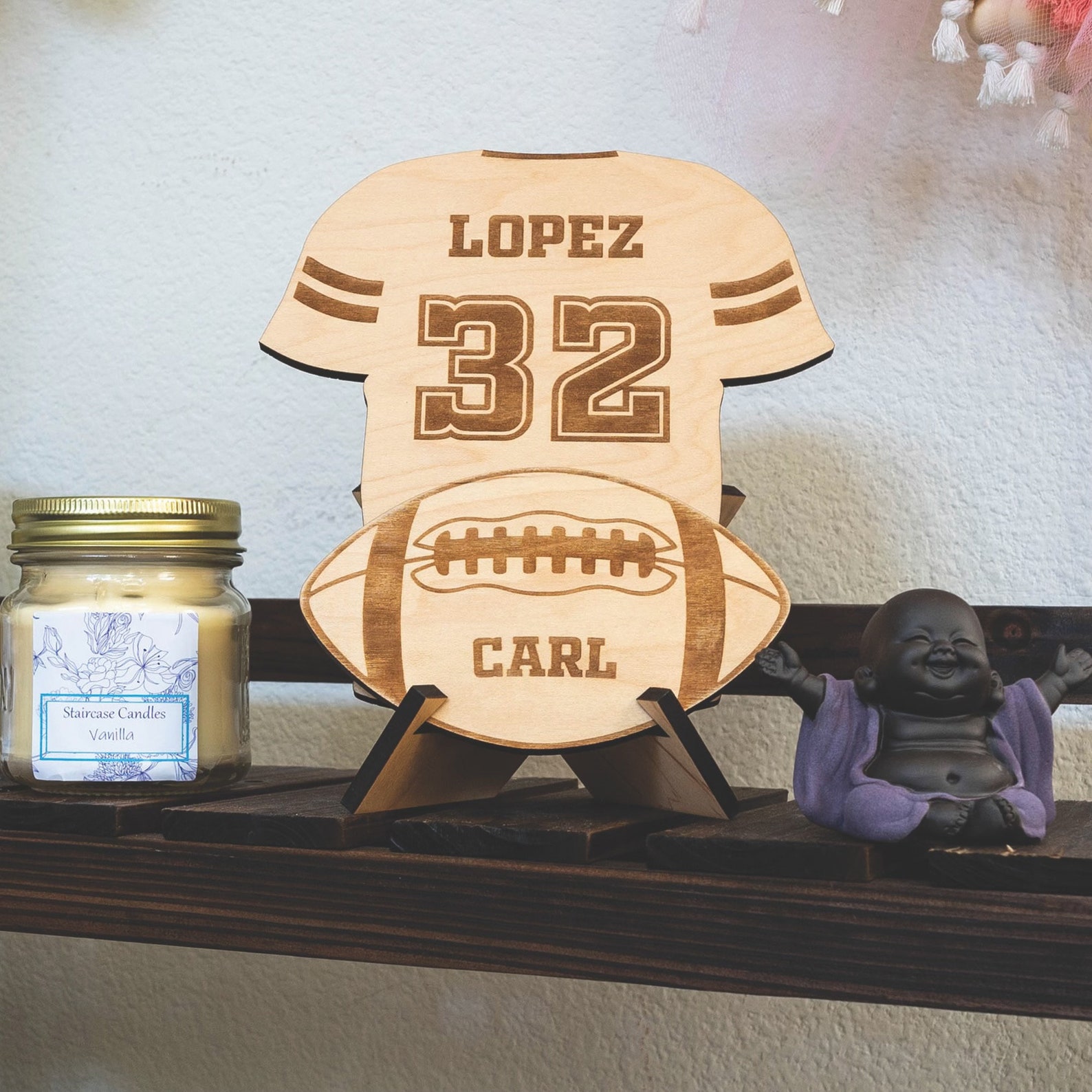 Wooden Laser Etched and Cut Sports Jersey | Personalized Laser Wood ...