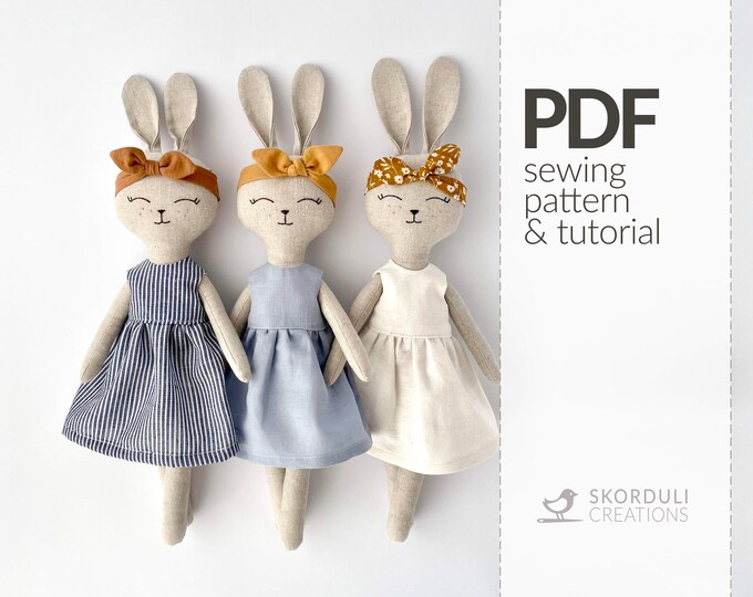 Rabbit PDF PATTERN, Bunny Rabbit Sewing Pattern - Etsy