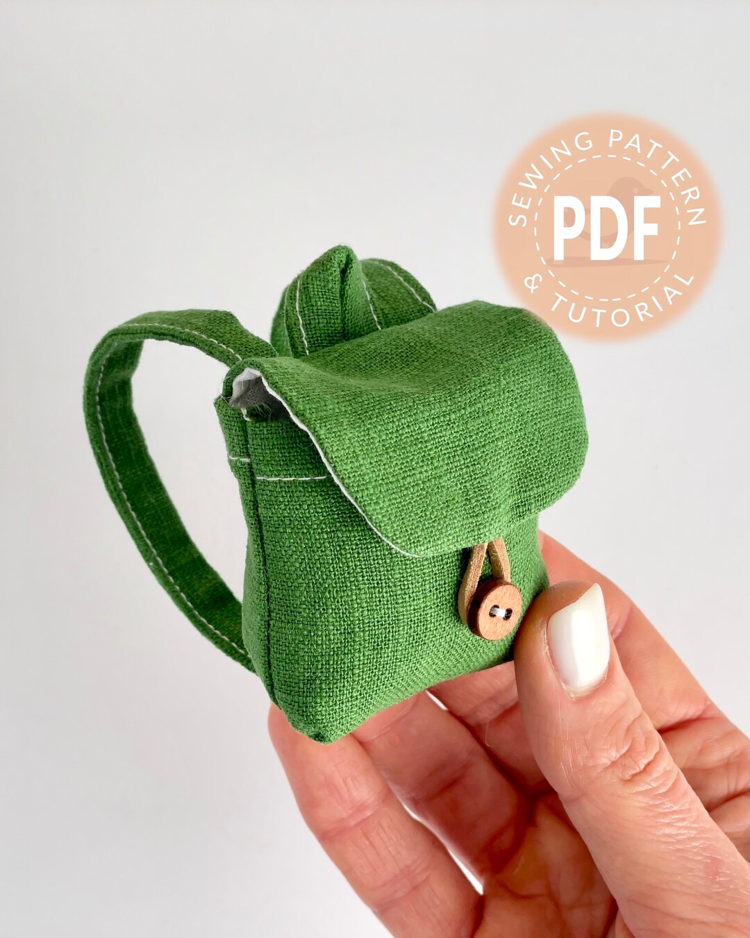 Mini Backpack Sewing Pattern PDF and Tutorial Doll's - Etsy Canada