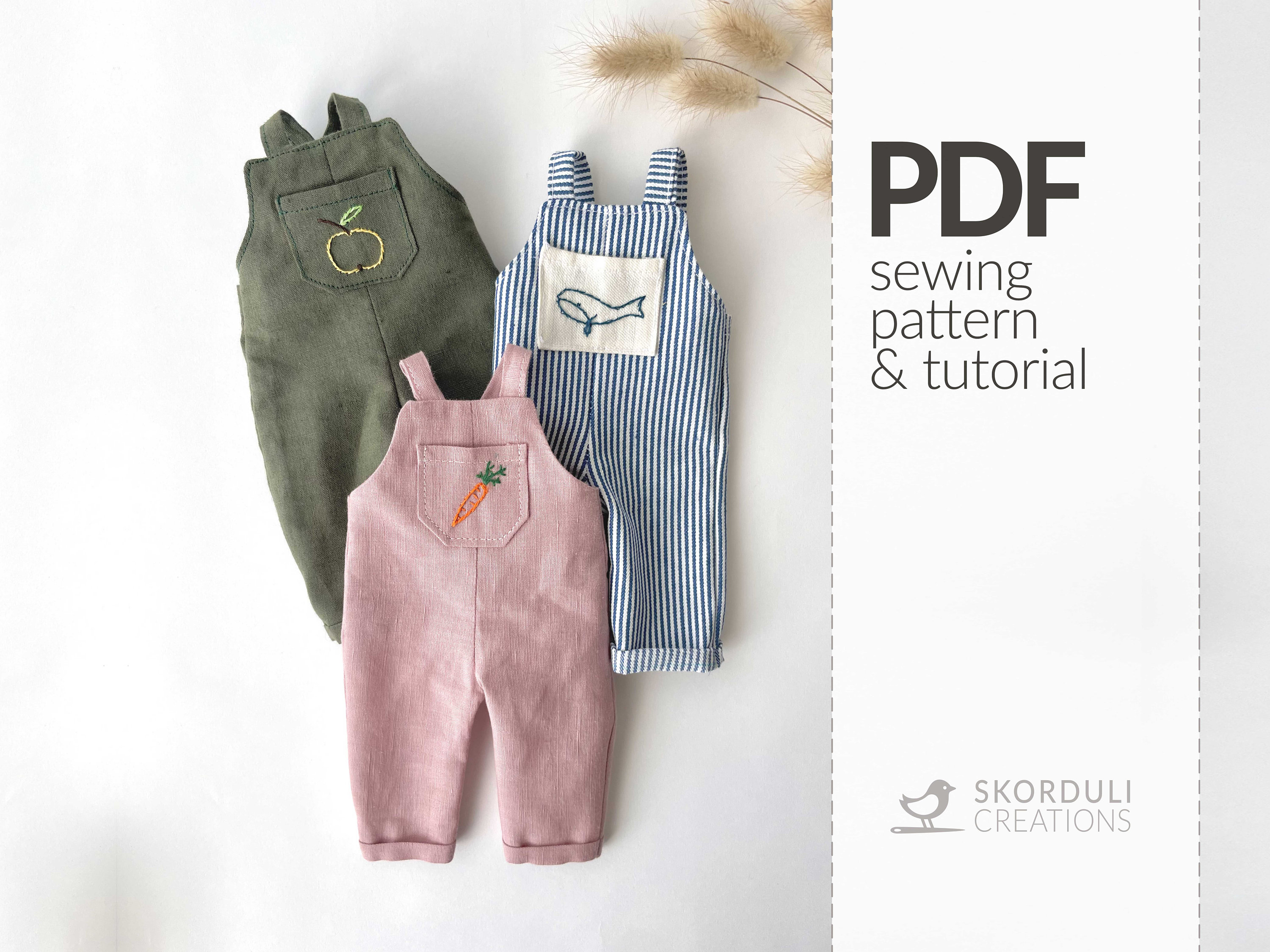 Overalls for Dolls PDF Sewing Pattern and Tutorial - Etsy
