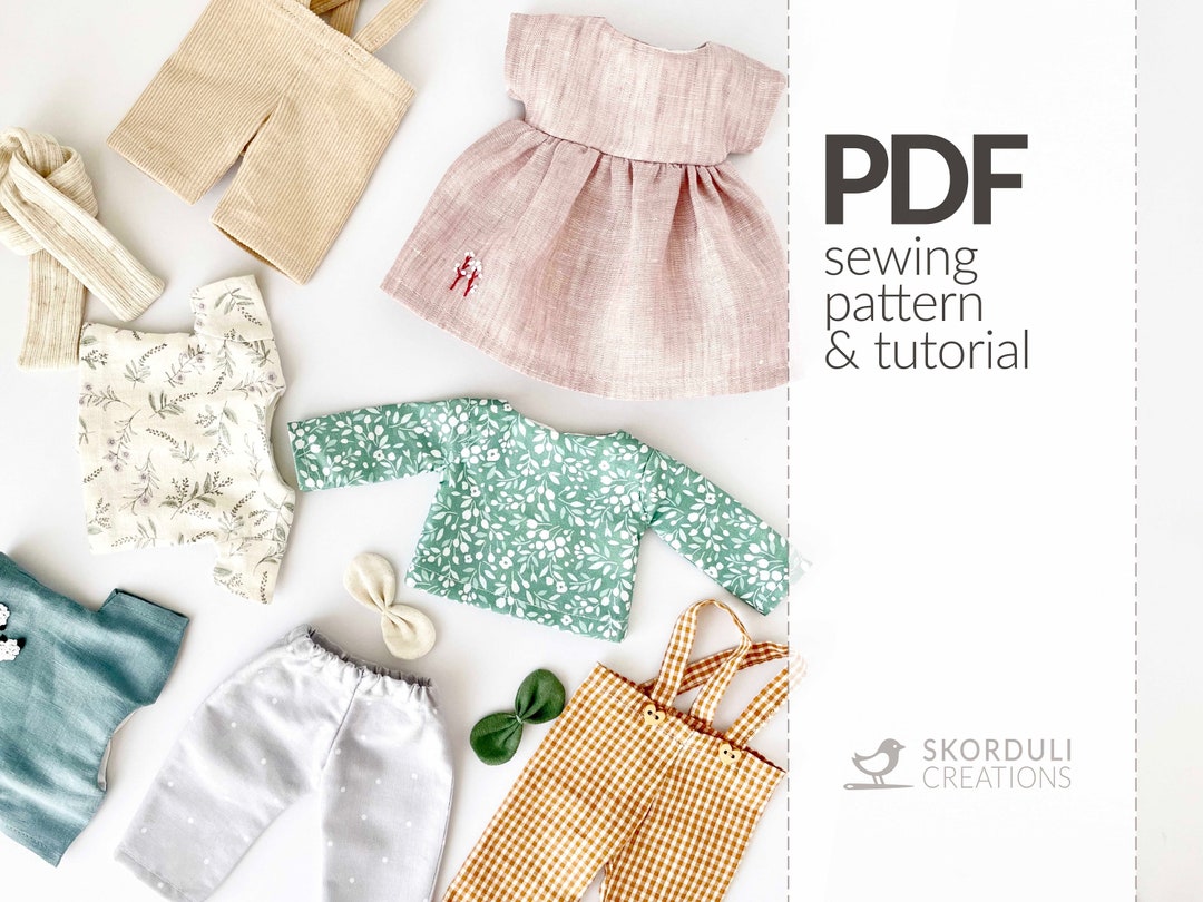 Doll Clothing Set PDF Sewing Pattern and Tutorial - Etsy