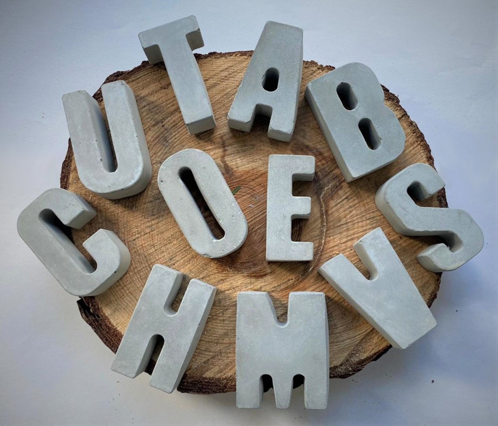 Concrete Words Concrete Letters Stand up Letters Home - Etsy UK