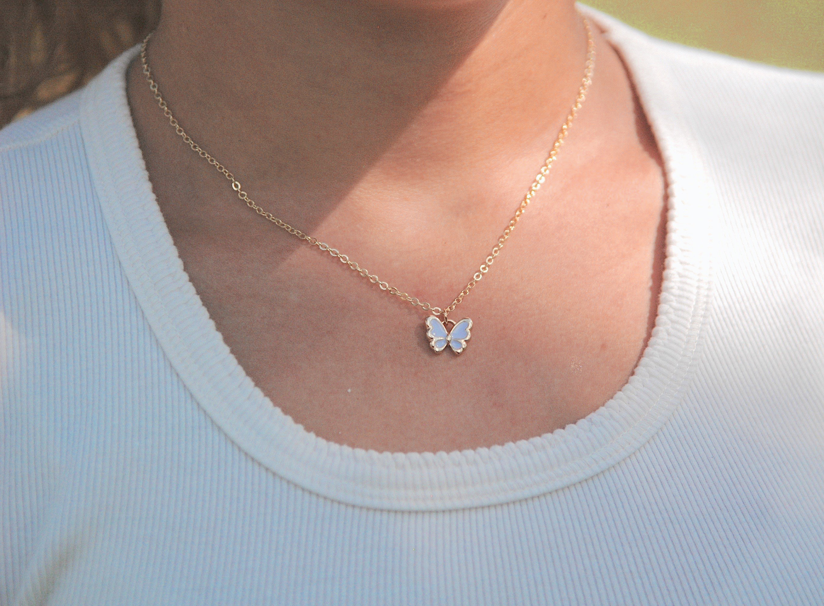 Aesthetic Butterfly Necklace Choker Adjustable - Etsy UK