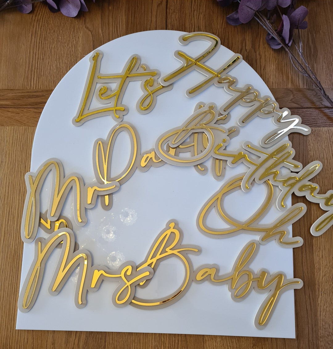 3D Acrylic Lettering Set - Etsy UK