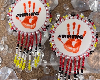 MMIW Native American Beaded Earrings - Etsy