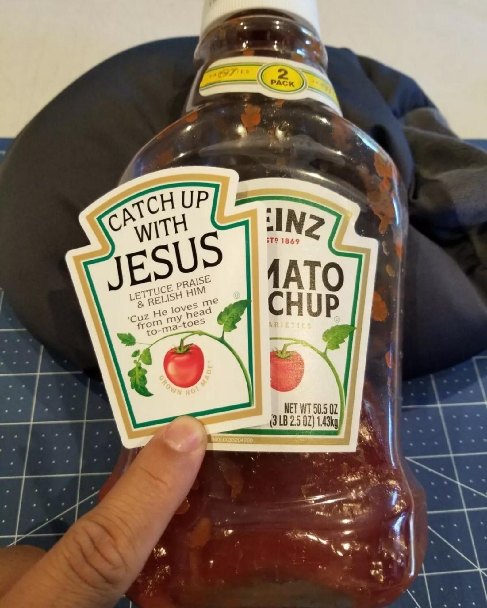 Catch up With Jesus. Funny Tomato Ketchup Sticker. - Etsy