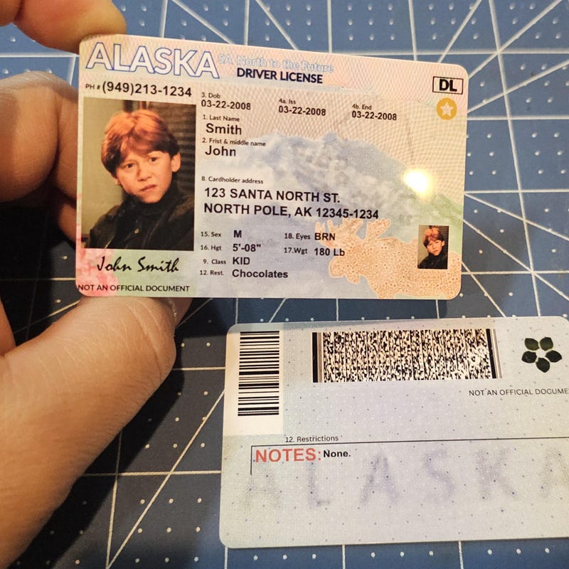 Fake Drivers License Front and Back - Etsy