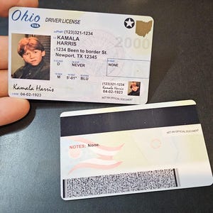Fake Drivers License Front and Back - Etsy