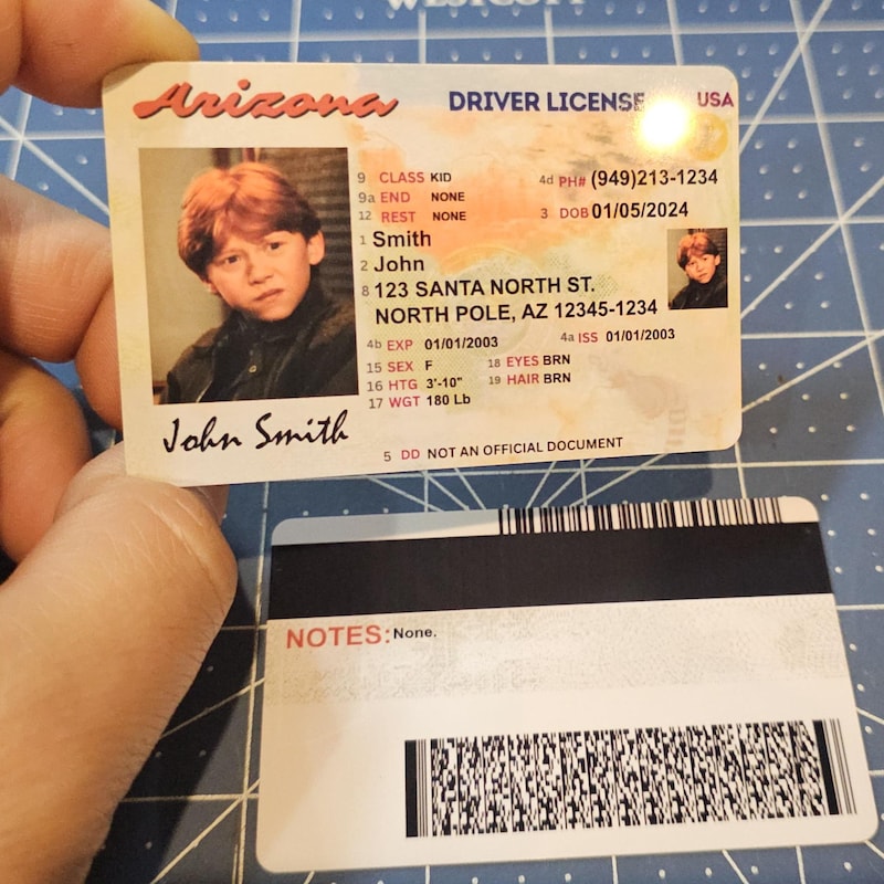 Fake Drivers License Front and Back - Etsy