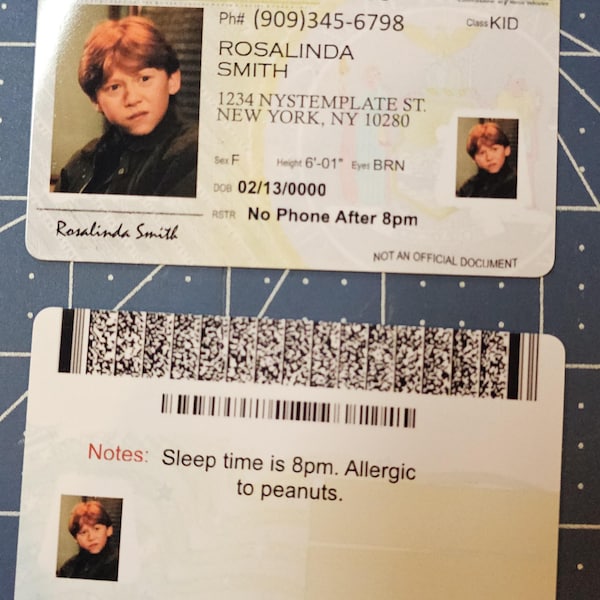 Fake Drivers License Front and Back - Etsy