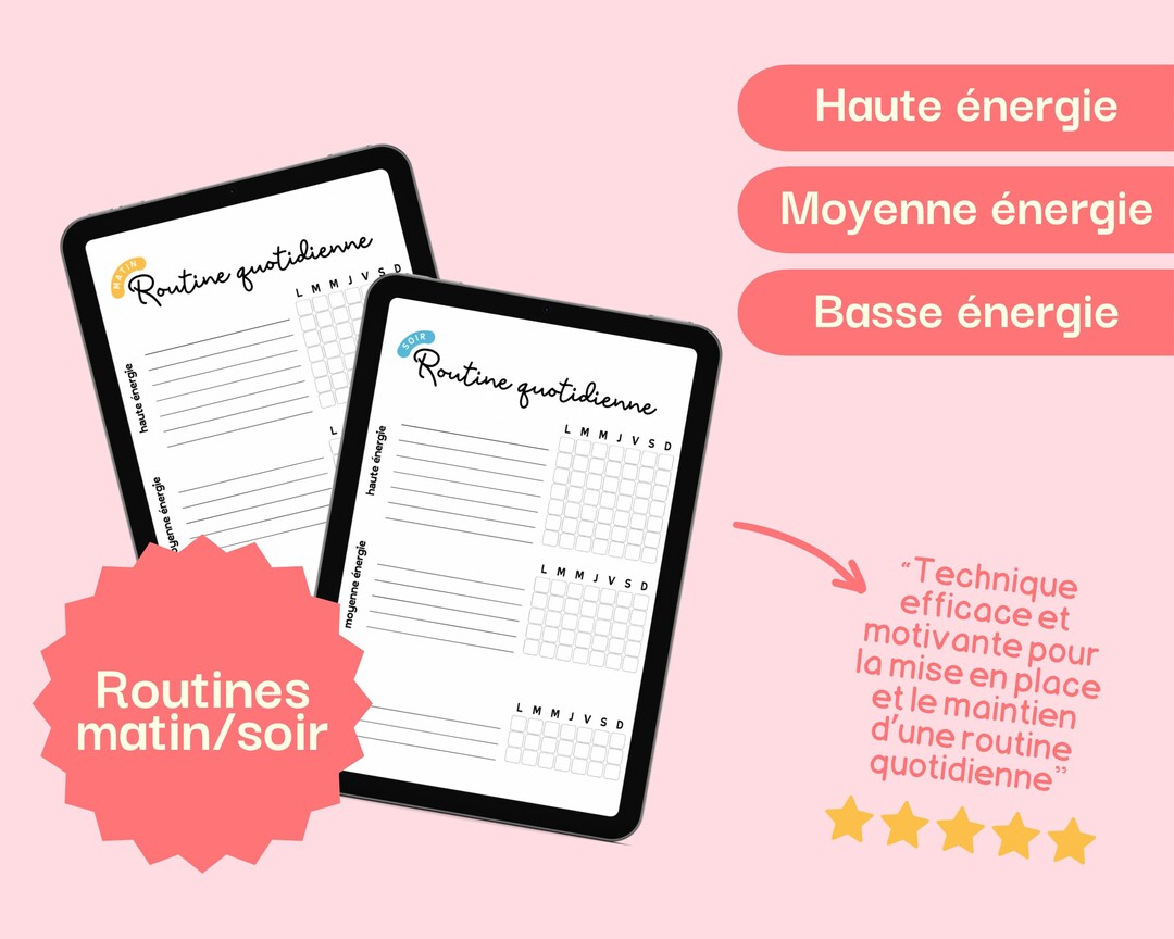Downloadable PDF Morning & Evening Routine for ADHD Maintaining Habits ...