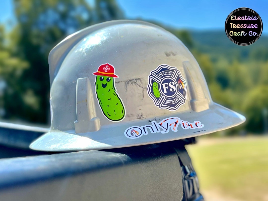Fire Steve Hard Hat Sticker Pack Set of 3 Heavy Duty Fire Pickle Only ...