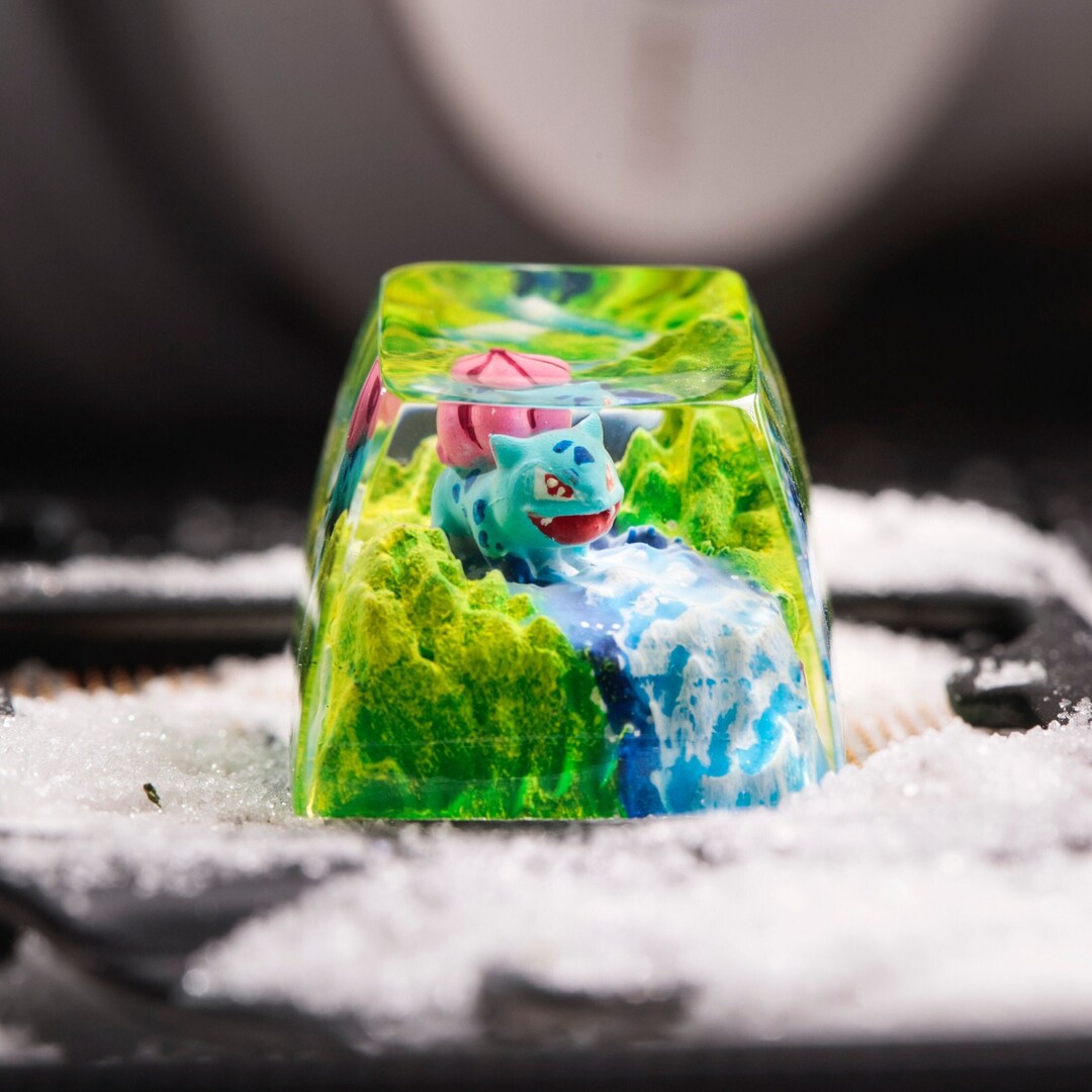 Bulbasaur Pokemon Custom Keycaps, Pokemon Keycap, Artisan Keycap, Cute ...