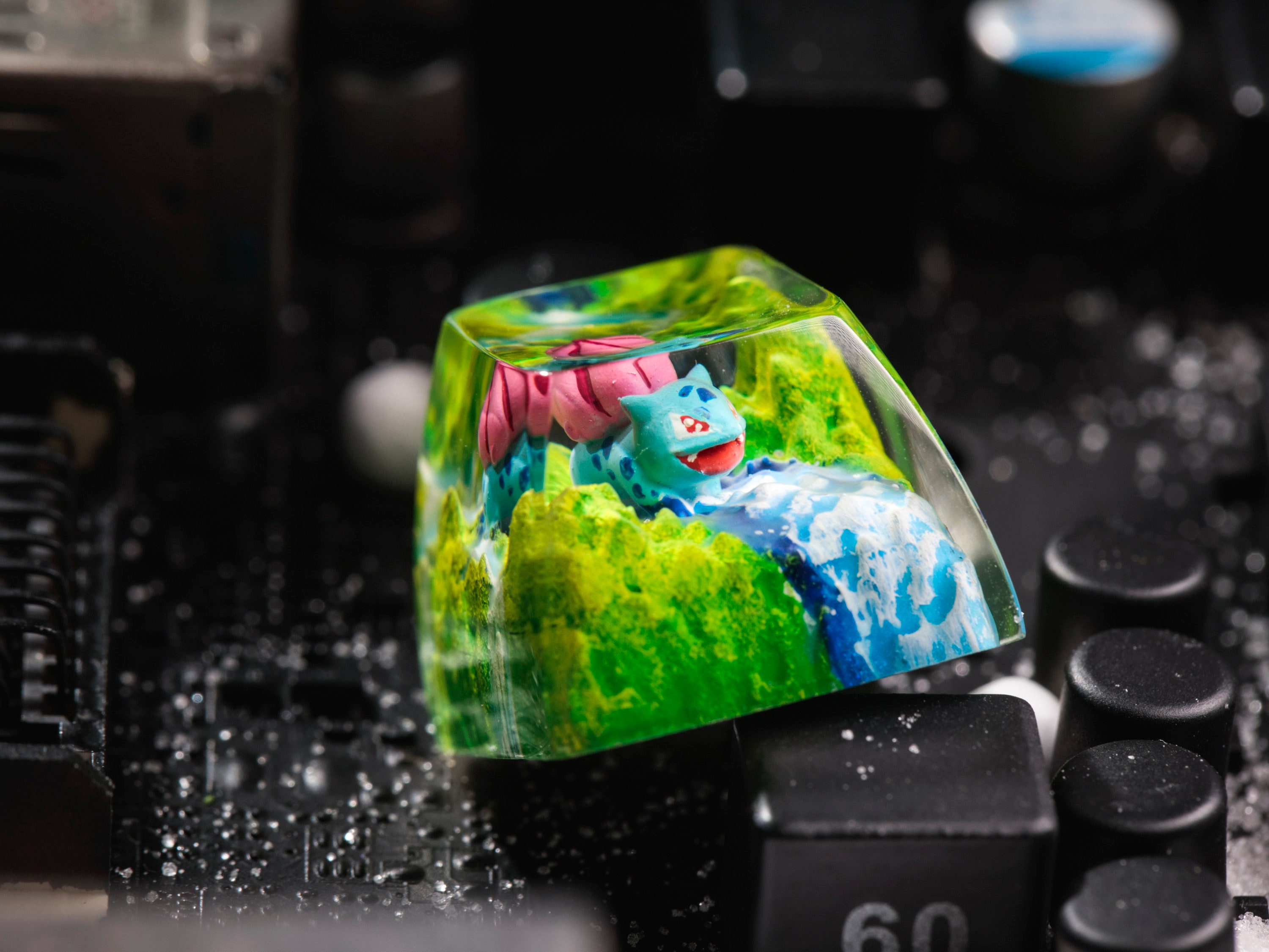 Bulbasaur Pokemon Custom Keycaps, Pokemon Keycap, Artisan Keycap, Cute ...