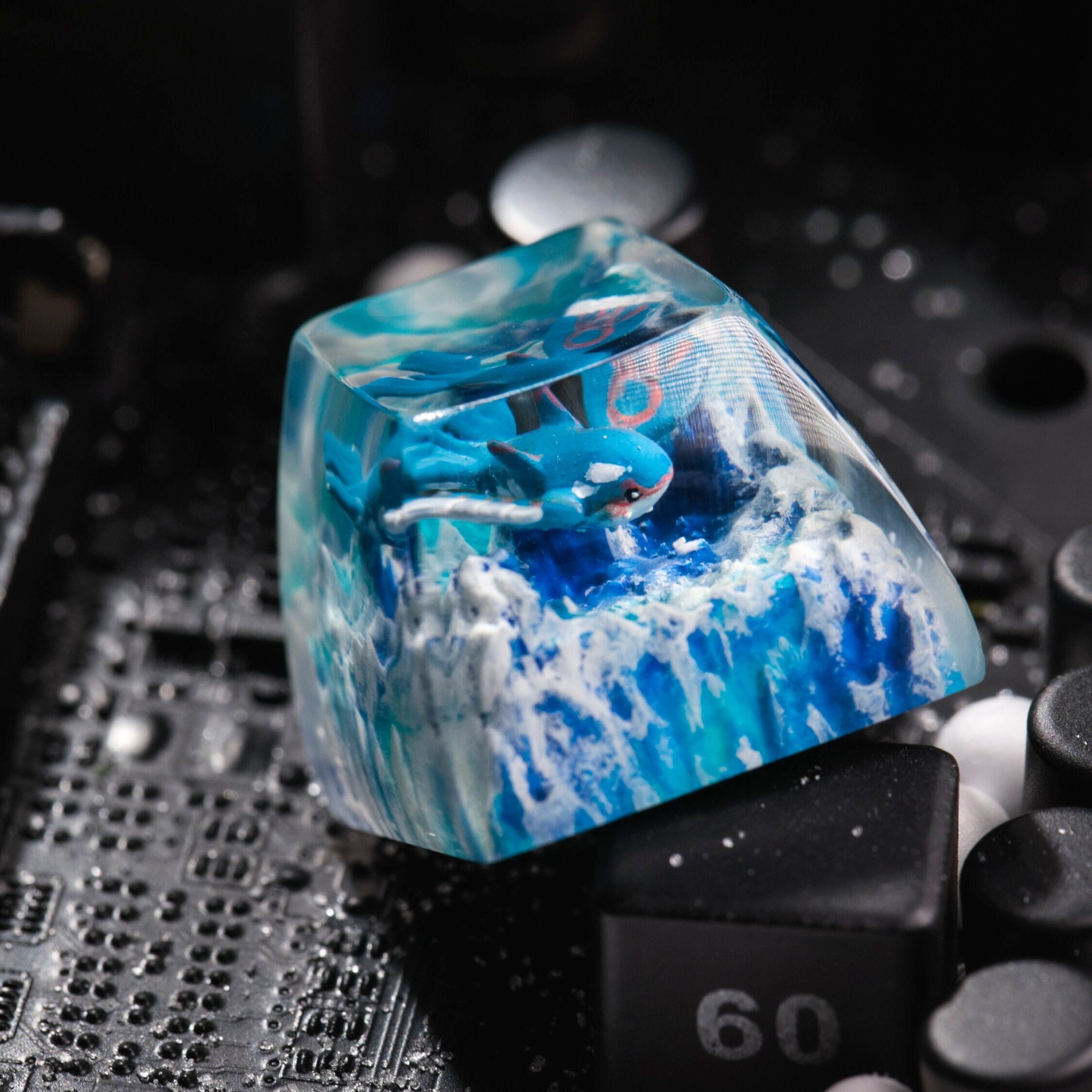 Kyogre Pokemon Custom Keycaps, Pokemon Keycap, Artisan Keycap, Cute ...