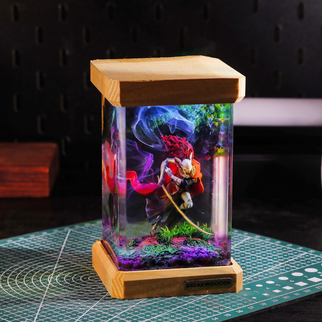 Custom Invincible Boss Resin Lamp, Custom Father's Gift, Resin Wood Art ...