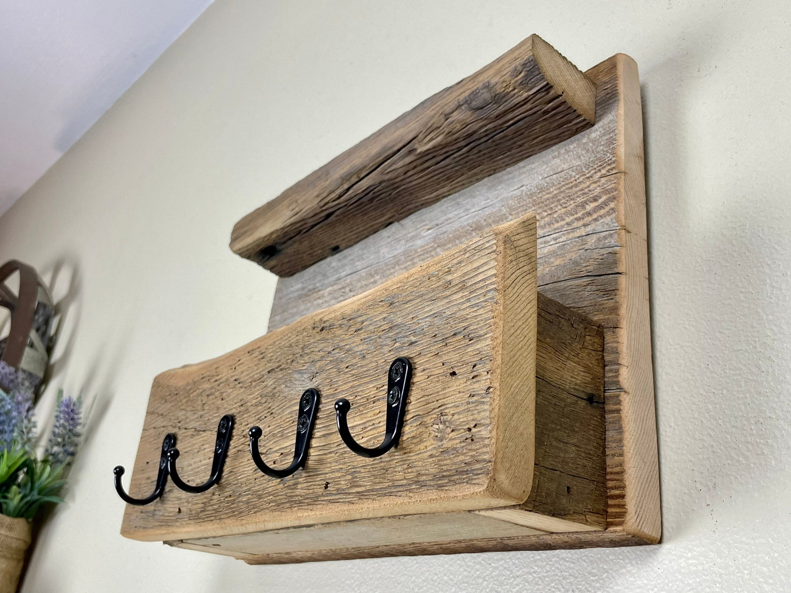 Reclaimed Barnwood Key Rack & Organizer. Entryway Organization - Etsy