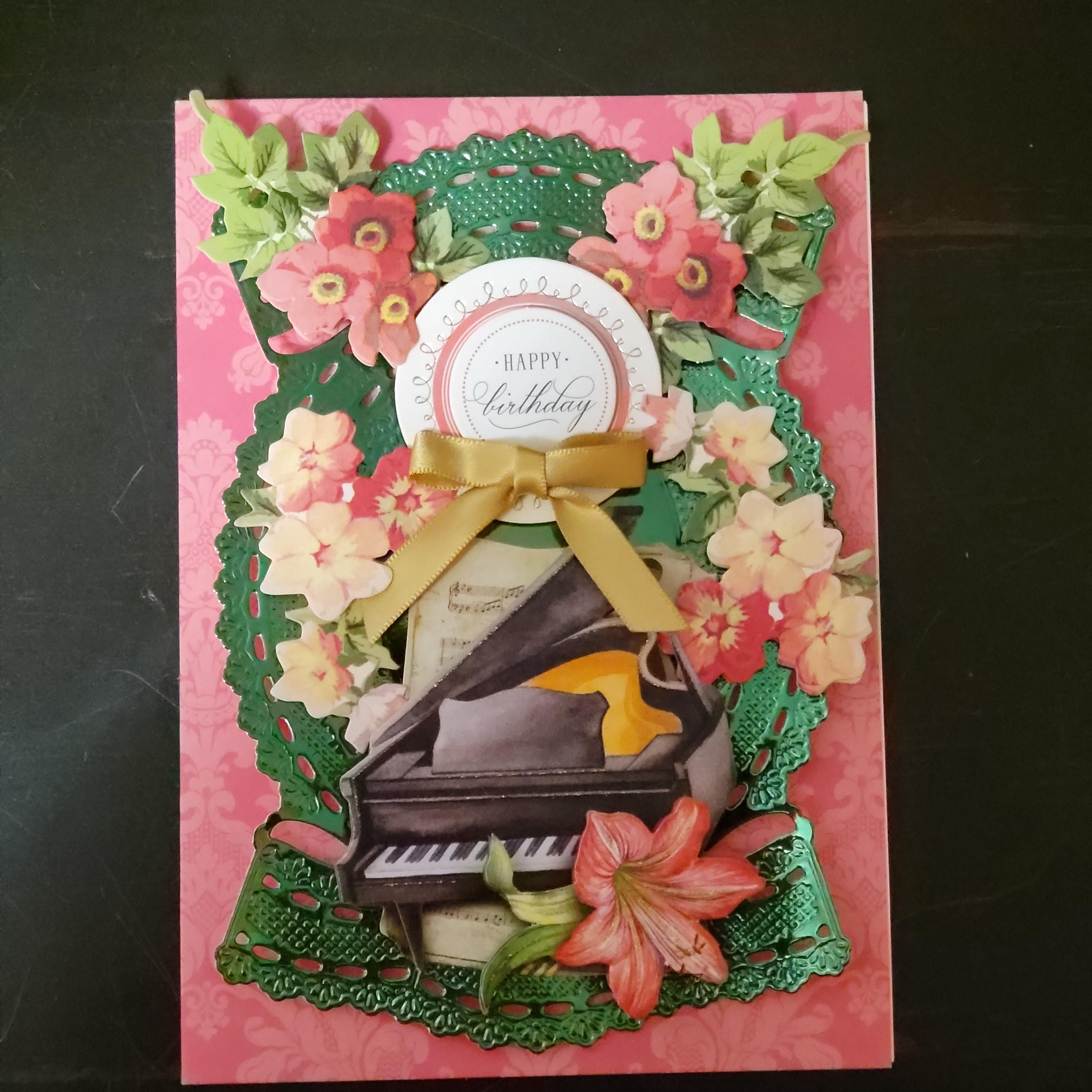 Happy Birthday Piano Card - Etsy