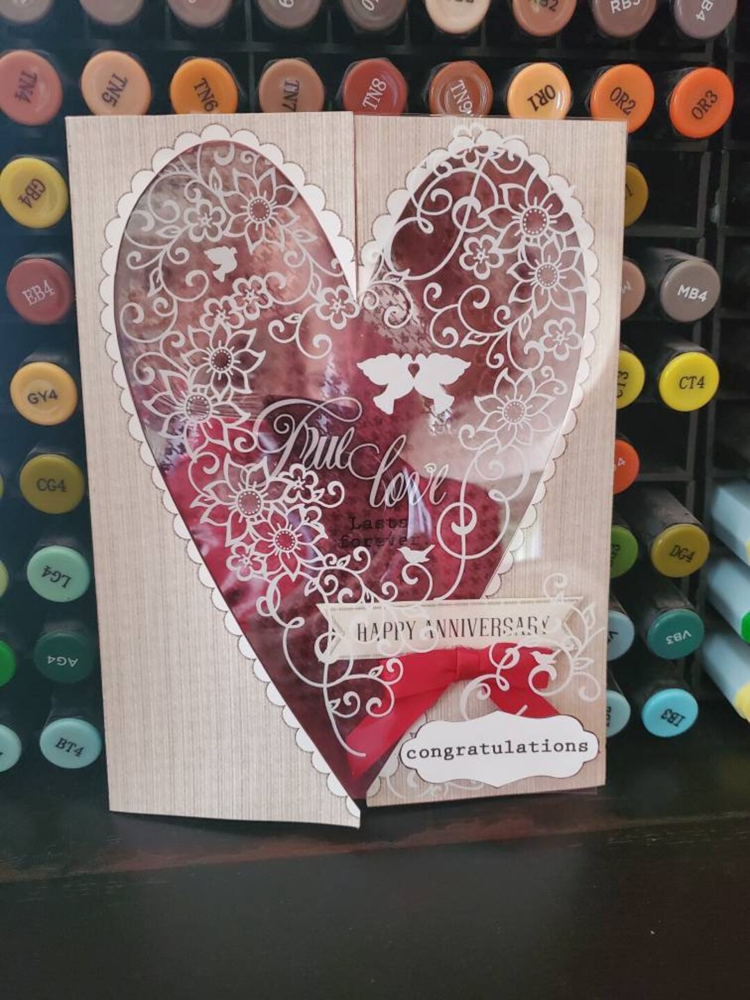 Tri-fold Anniversary Card - Etsy