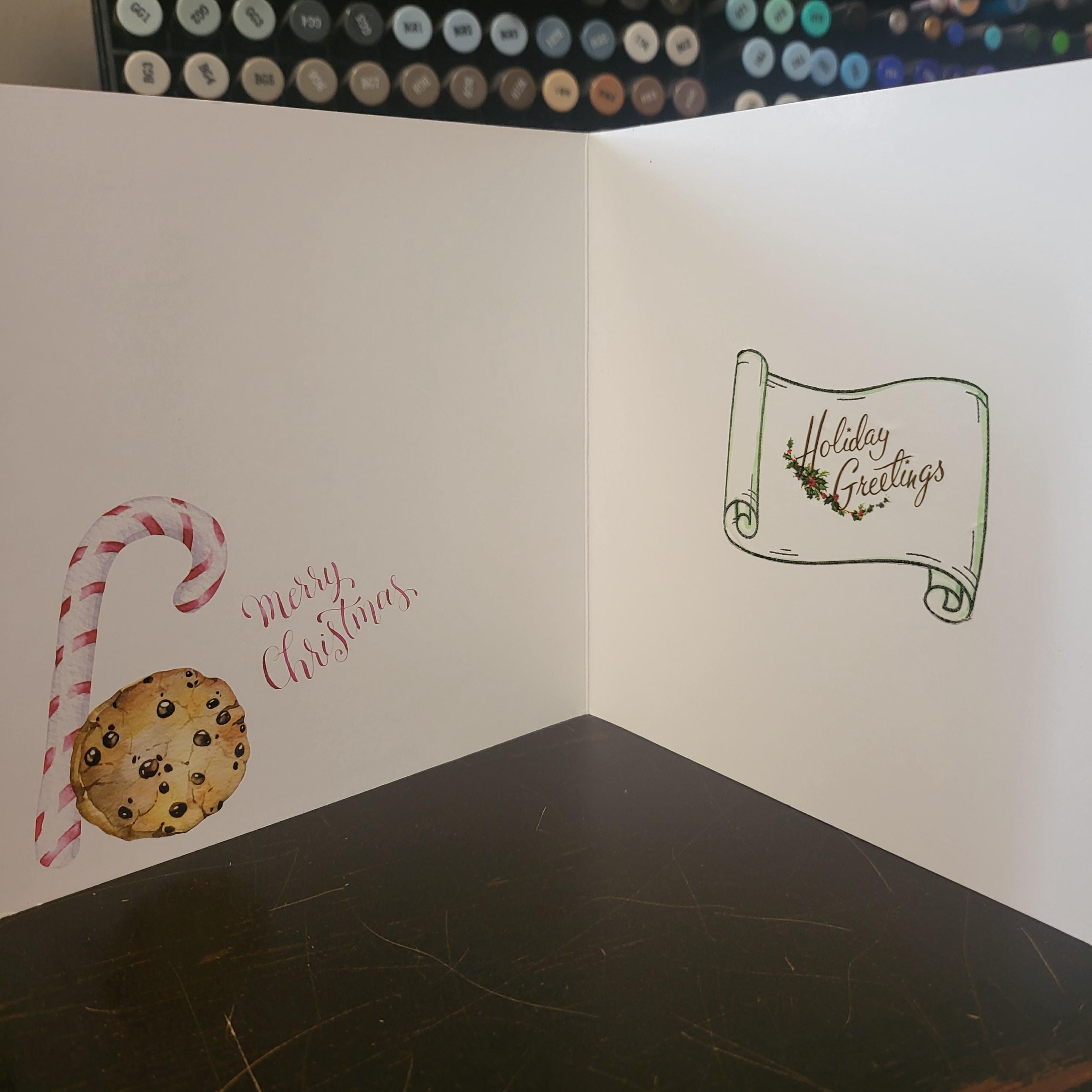 Gingerbread House Christmas Card - Etsy