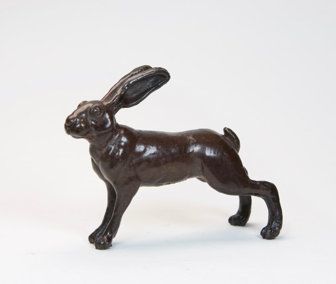 Standing Hare Solid Bronze - Etsy