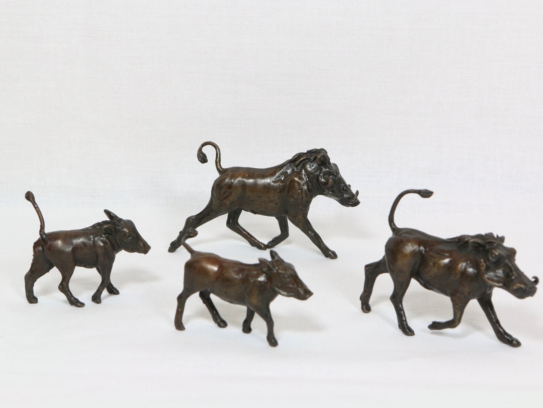 Solid Bronze Higgle of Warthogs X 4 Steve Boss Gift Boxed - Etsy