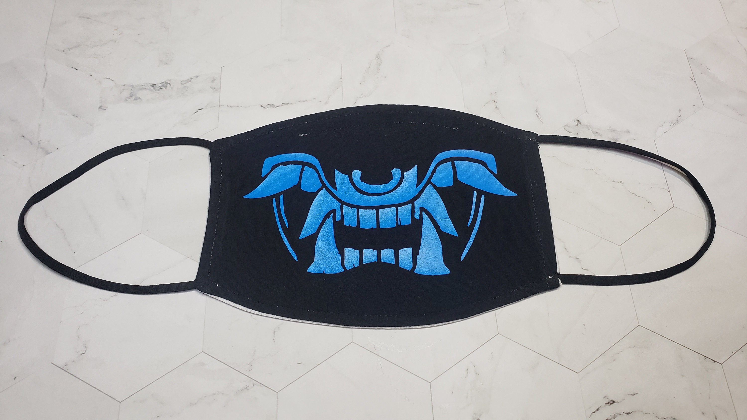 Japanese Oni Yokai Teeth Mouth Face Mask - Etsy