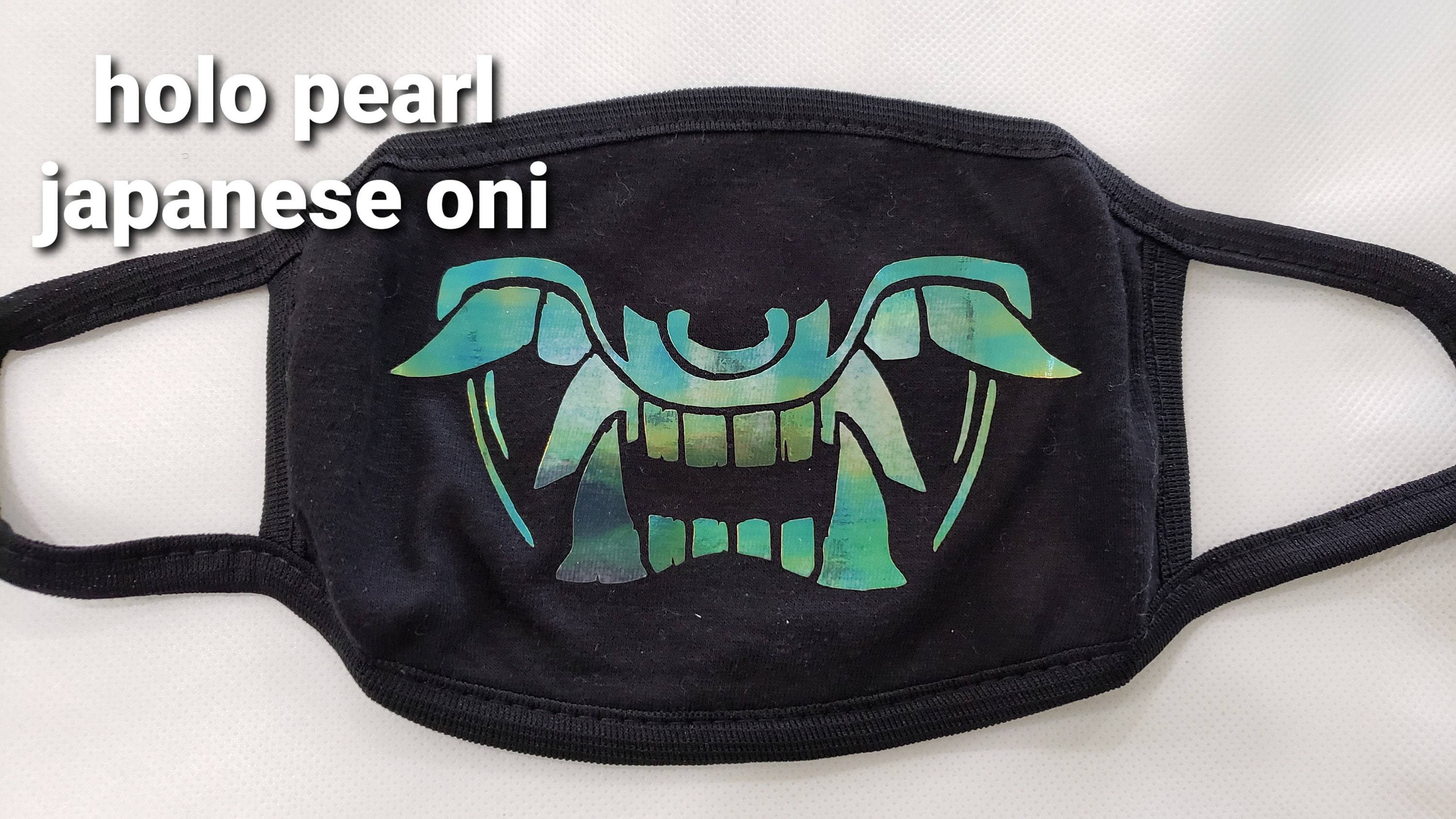 Japanese Oni Yokai Teeth Mouth Face Mask - Etsy
