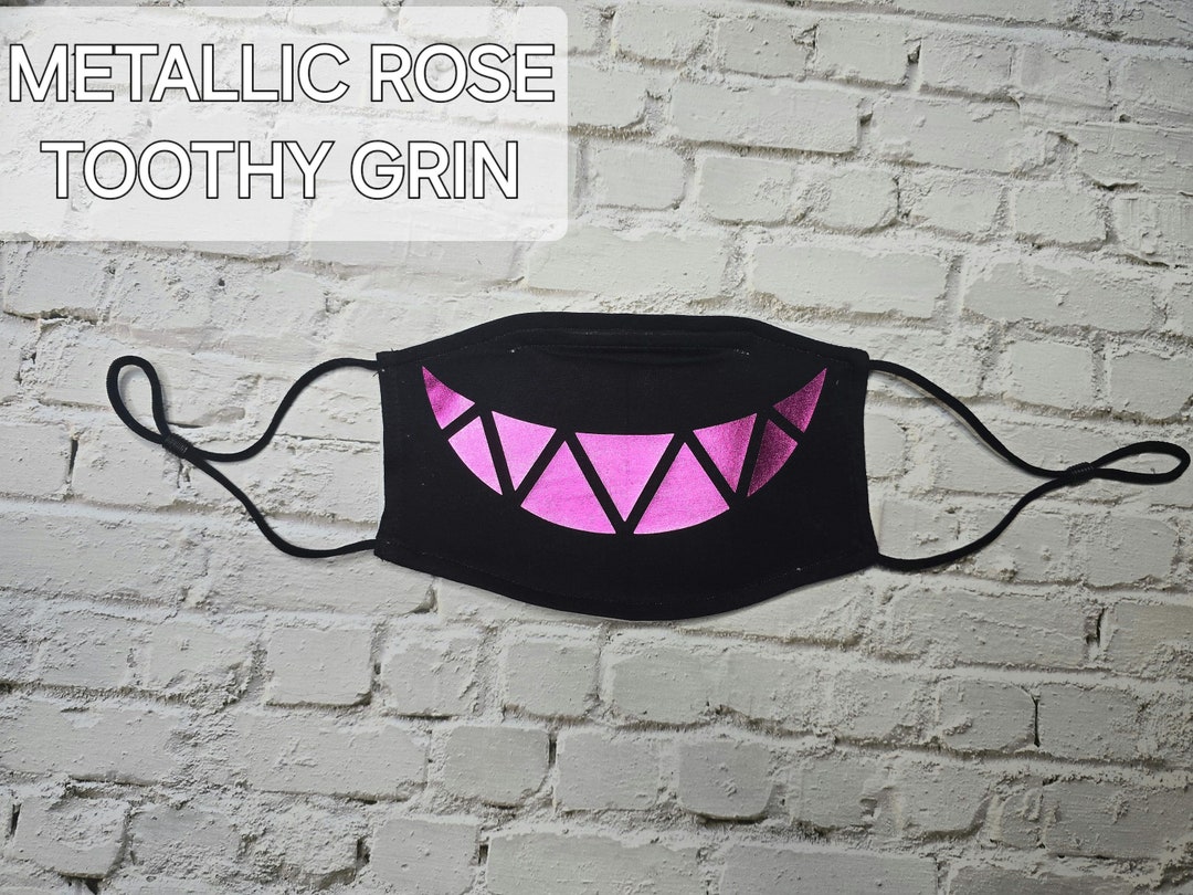 Toothy Grin Rave Mouth Face Mask - Etsy