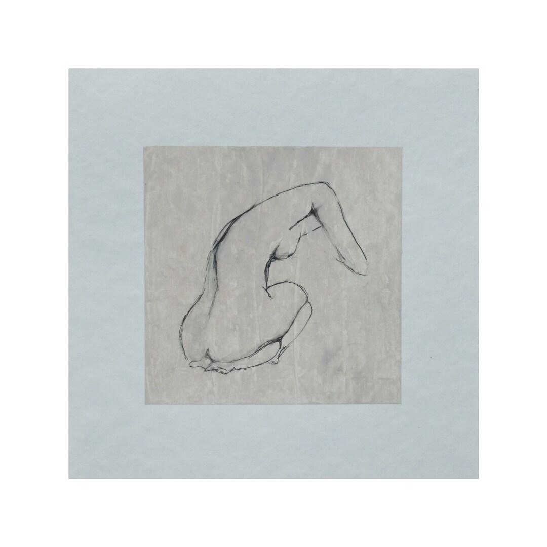 Akt Frau acrylic Fineliner on Paper Minimalist Nude - Etsy