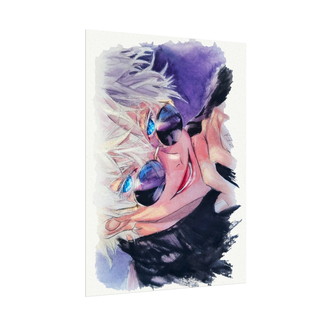 Gojo Satoru Glow Textured Watercolor Matte Prints - Etsy