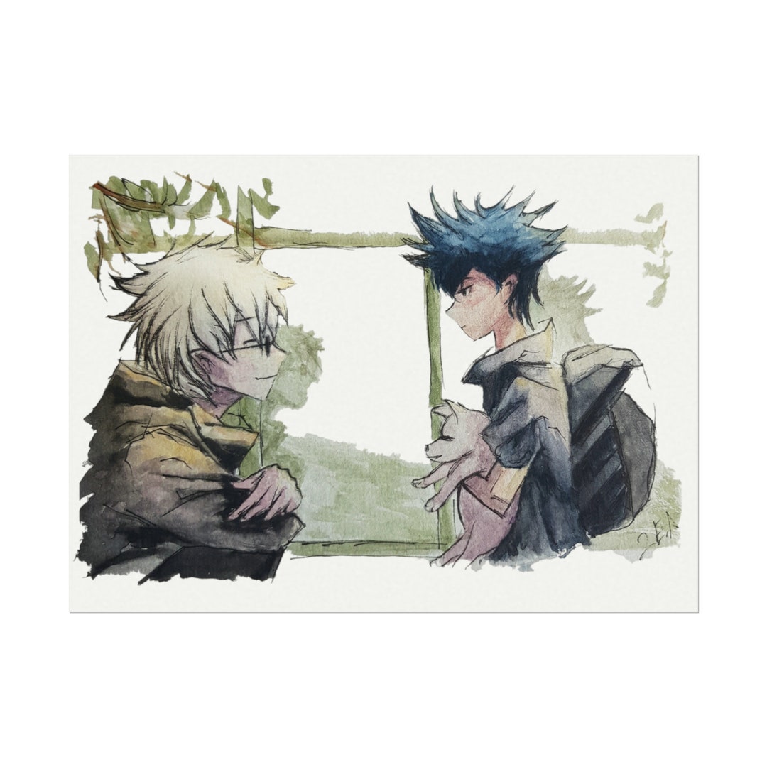 Gojo Megumi Cute Textured Watercolor Matte Prints - Etsy