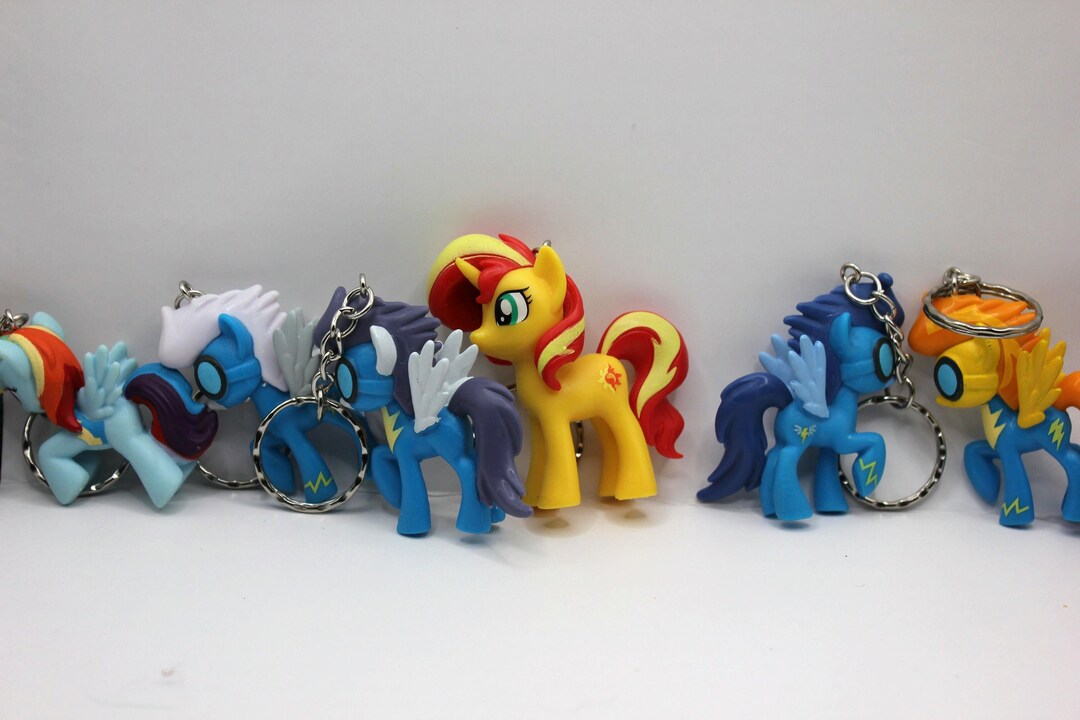 G4 MLP Wonderbolts Ponies, Sunset Shimmer Upcycled Minis to Keyrings ...