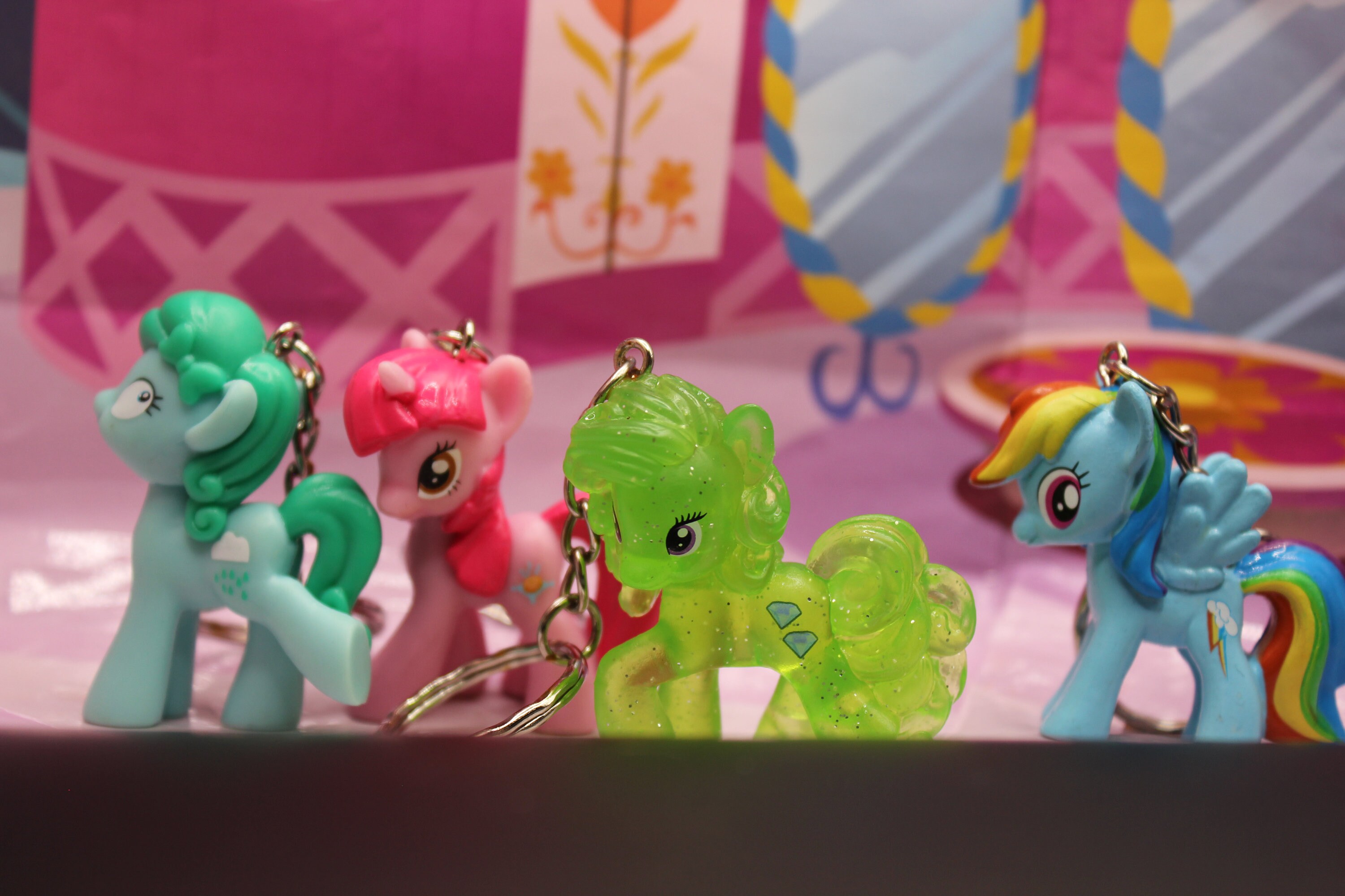 G4 MLP Upcycled Minis to Keyrings/ Bag Charms. Rainbow Dash, Glitter ...