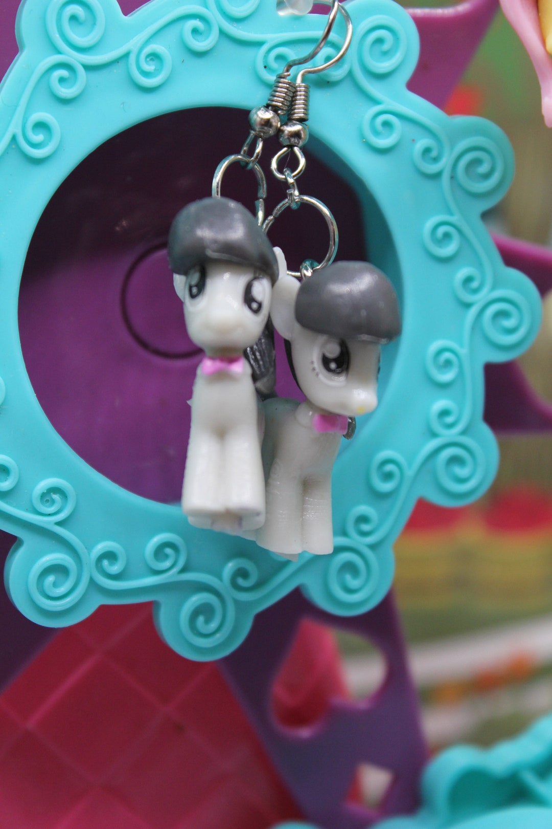 My Little Pony Squishy Pops Upcycled to Drop Earrings; Octavia Melody ...