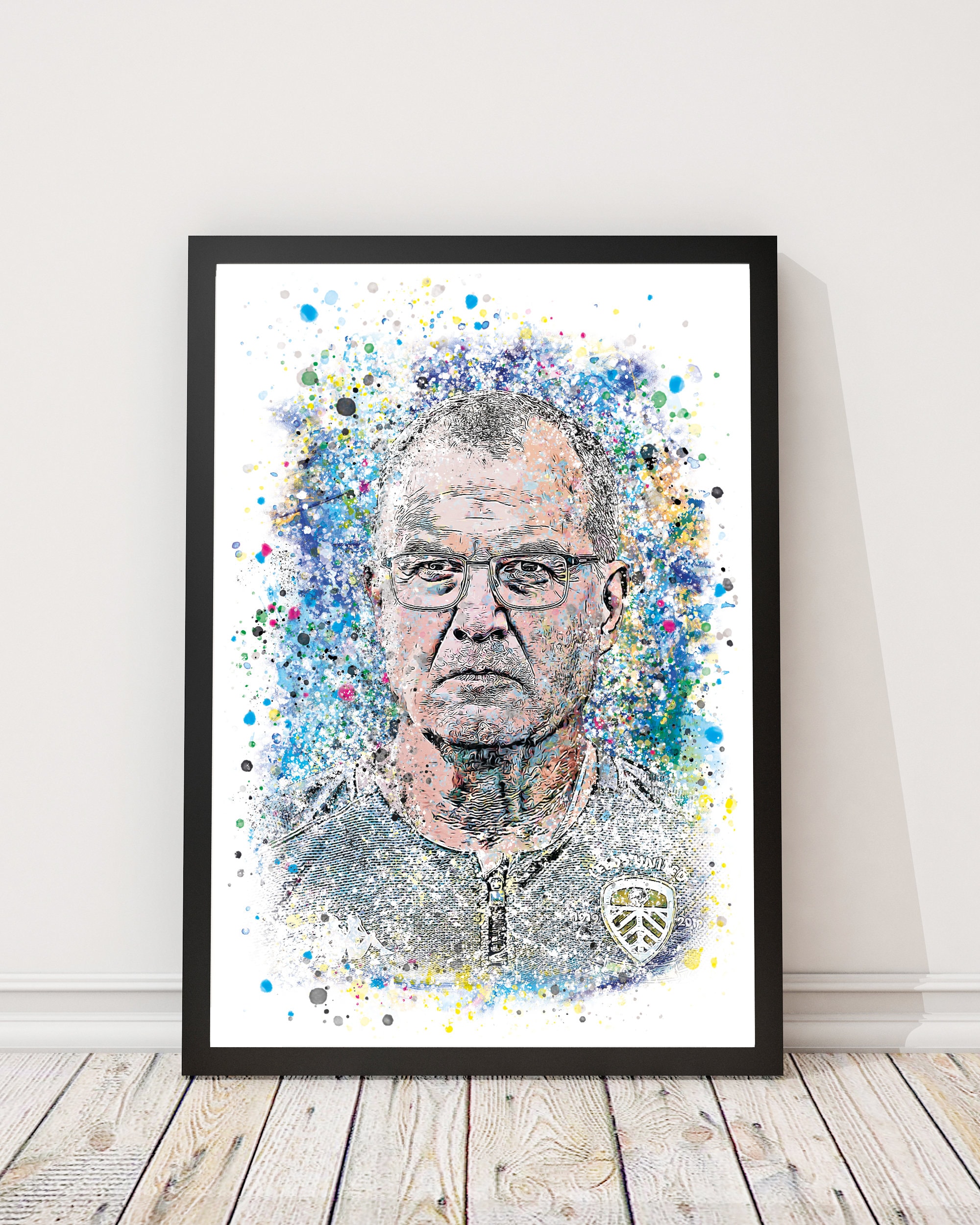 Marcelo Bielsa A3 fútbol arte pintura impresión Leeds Utd - Etsy España