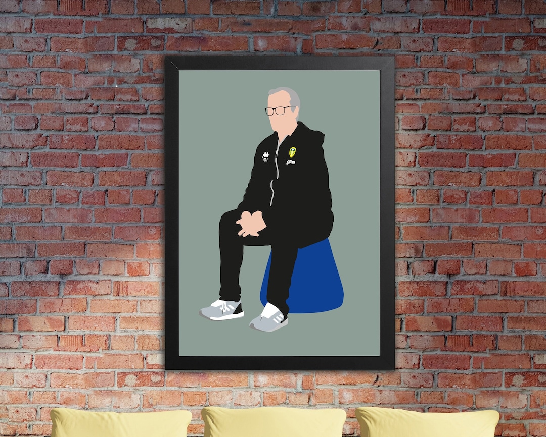 Marcelo Bielsa A3 Football Minimalist Art Print Leeds Utd - Etsy UK