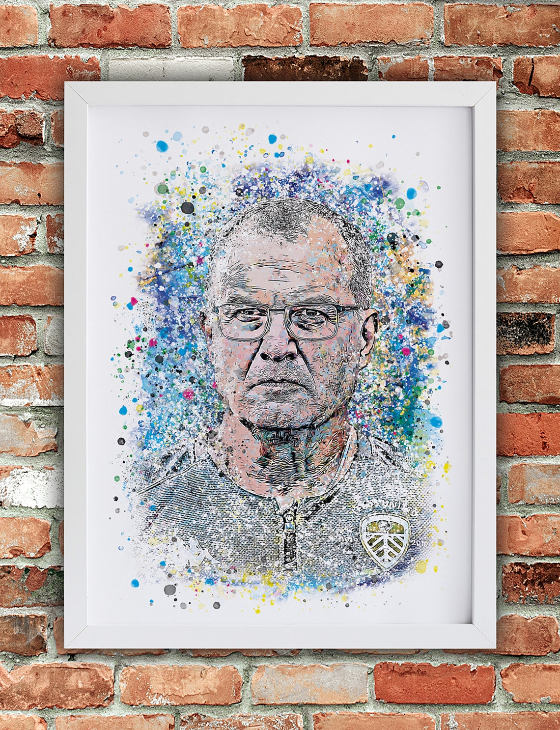 Marcelo Bielsa A3 Football Art Painting Print Leeds Utd - Etsy