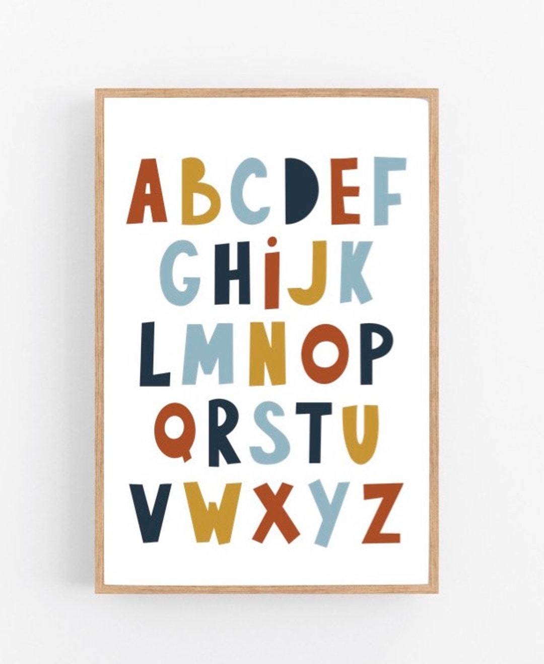 Children's Room Poster, Colorful ABC - Etsy