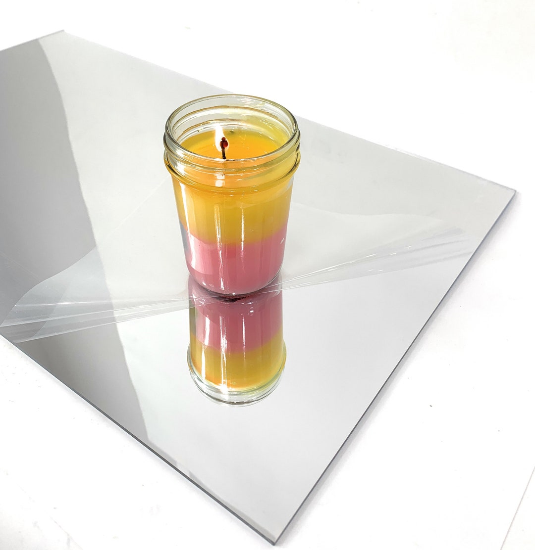 Mirror Silver Acrylic Sheet 2-sided, FRONT AND BACK Silver Mirror Sheet ...