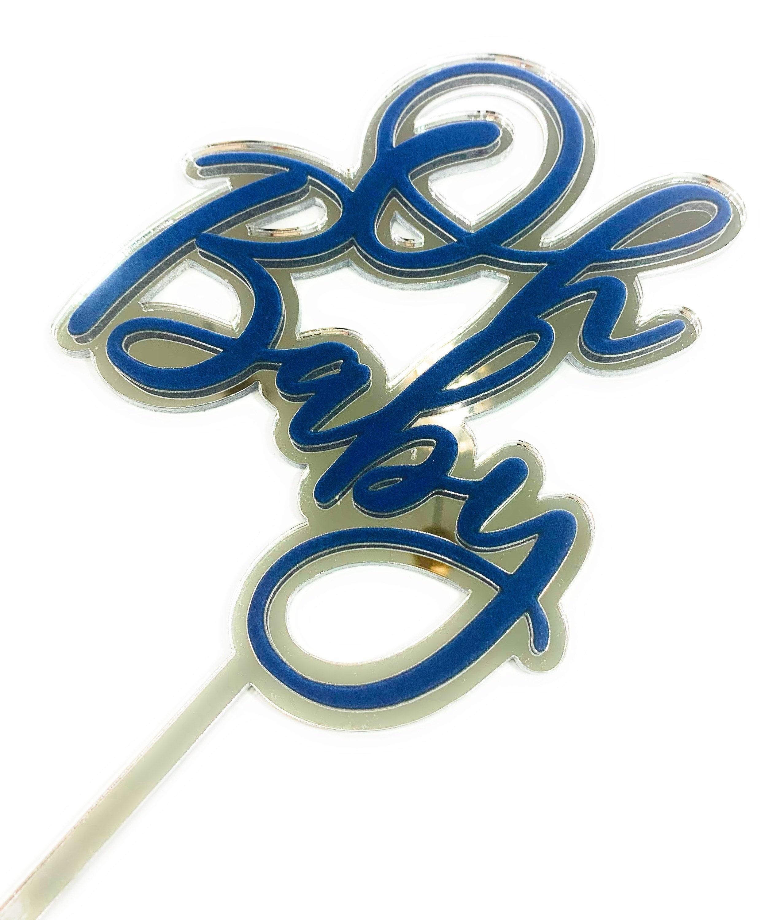 Oh Baby Acrylic and Velvet Cake Topper, Baby Shower Cake Topper, - Etsy