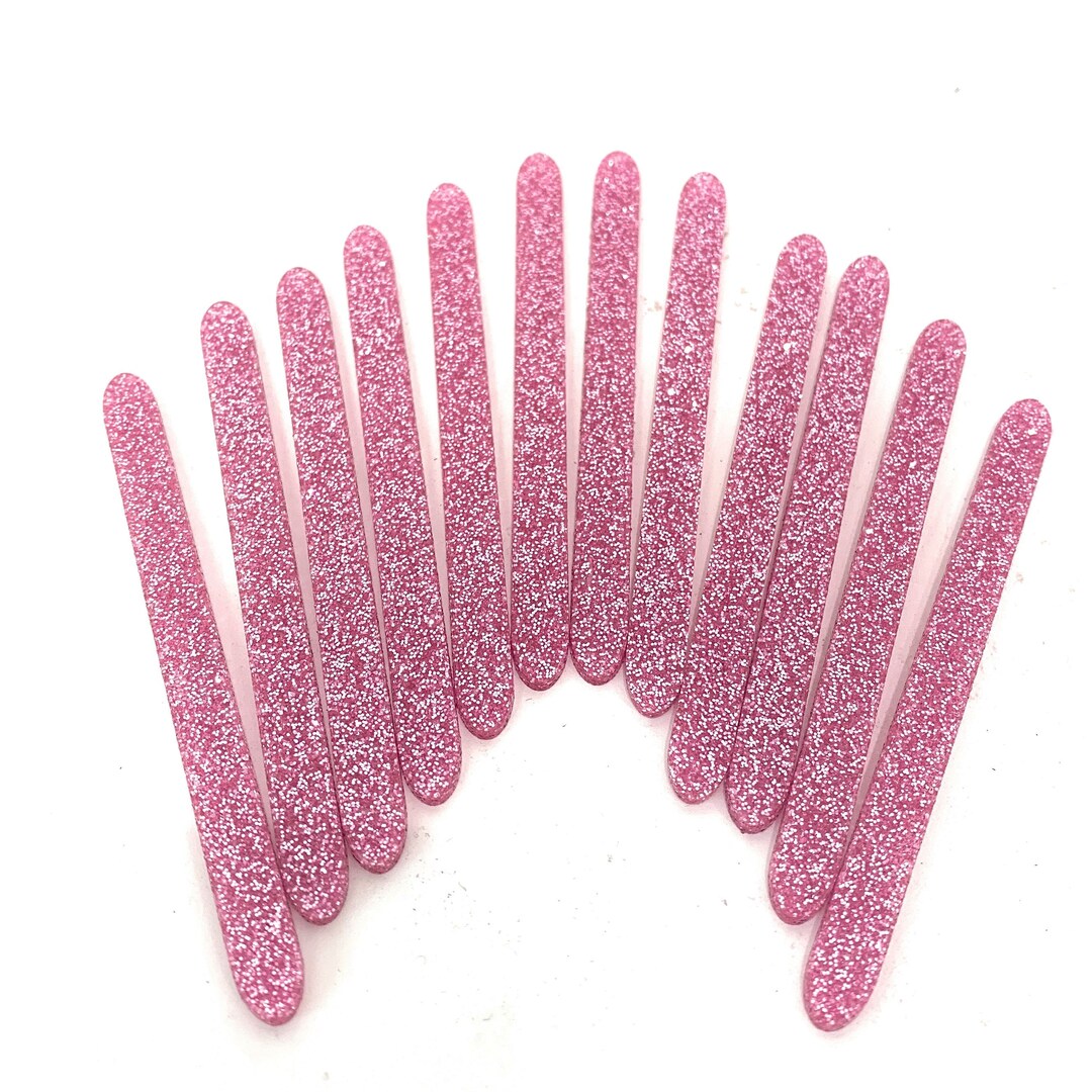 Acrylic Pink Glitter Popsickle Sticks, Cakesickle Sticks, Cakepop ...