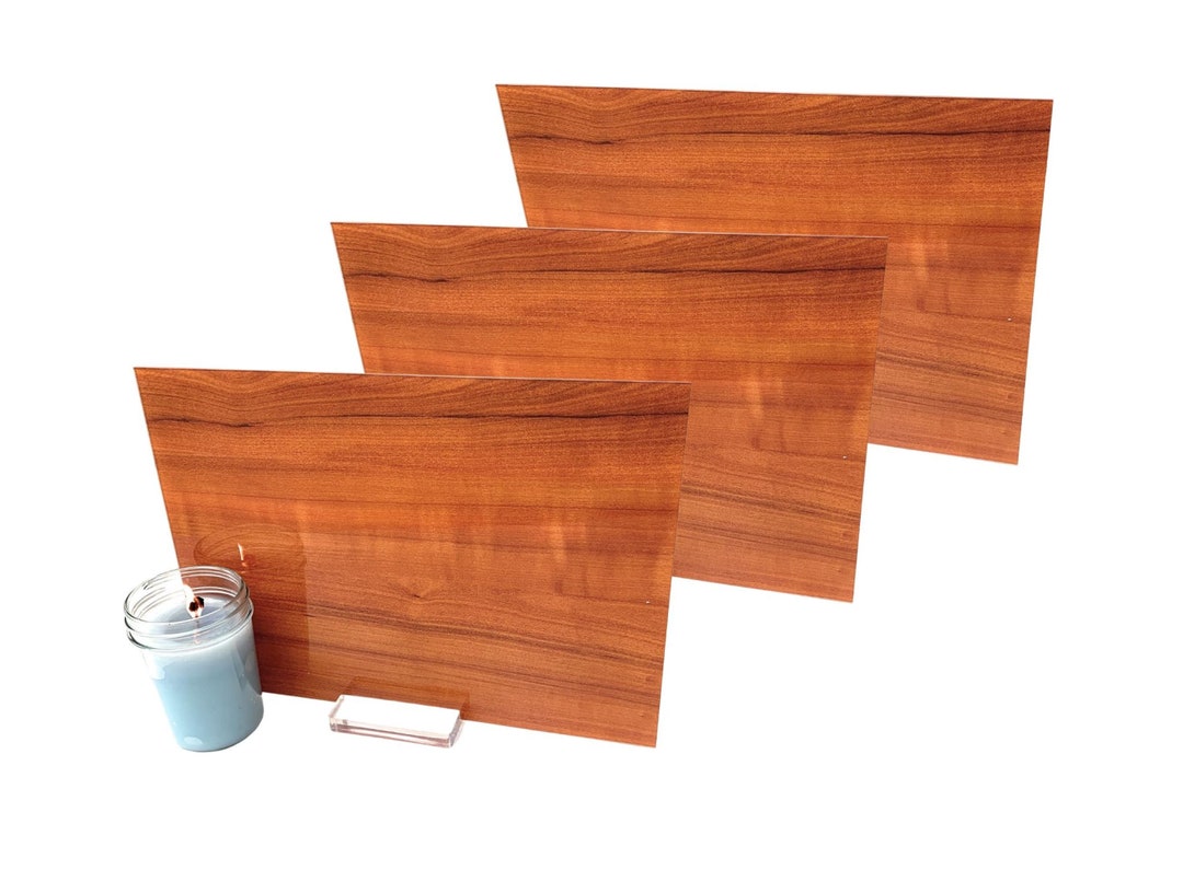 Delightful Details Light Brown Wood Grain Acrylic Sheet, SET OF 3 ...