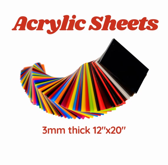 Delightful Details Acrylic Color Cast Sheets Glowforge Laser - Etsy