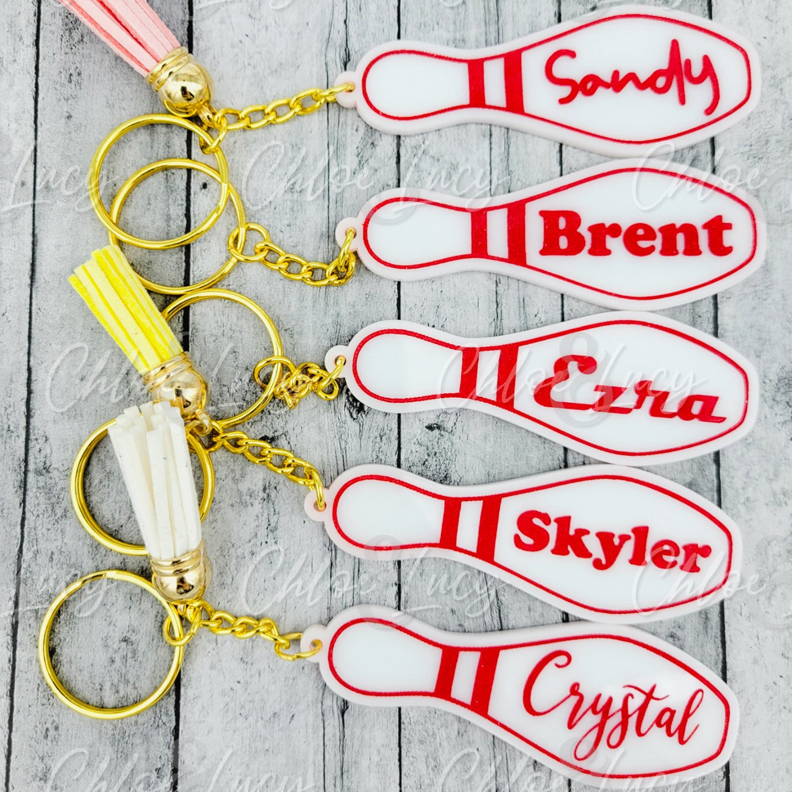 Bowling Pin Keychain Custom Name Personalized Team Gift - Etsy