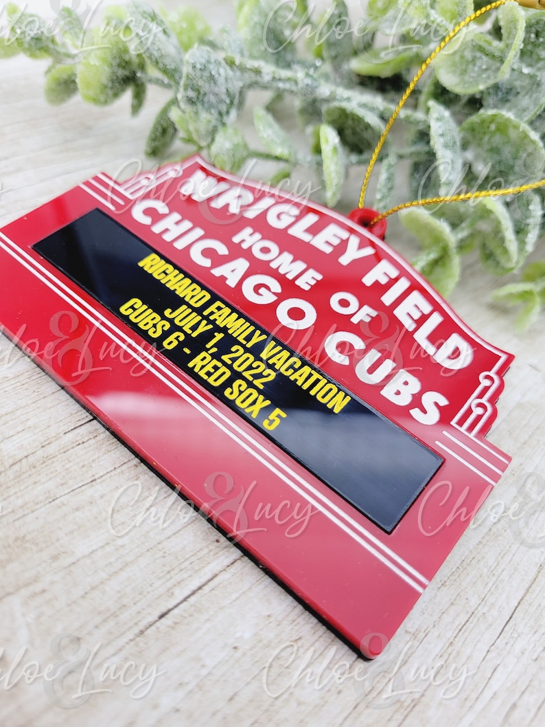 Chicago Cubs Personalized Wrigley Field Marquee Sign Christmas - Etsy