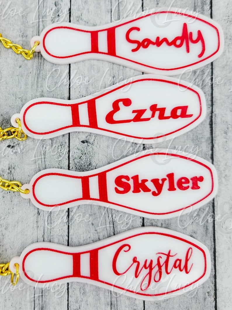 Personalized Bowling Pin Keychain, Custom Engraved Team Gift - Etsy